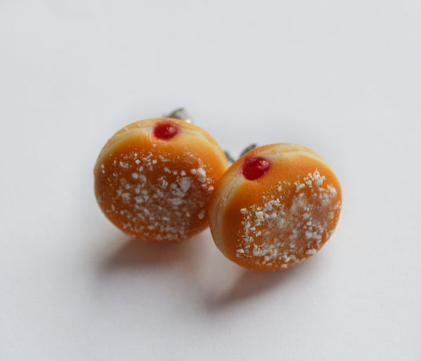 Jelly Doughnut Polymer Clay Mini Food Stud Earrings – ScrumptiousDoodle